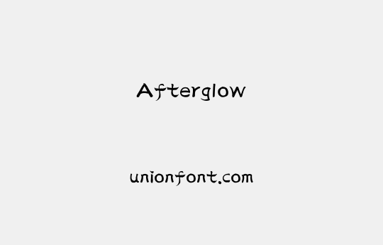 Afterglow | 优字网