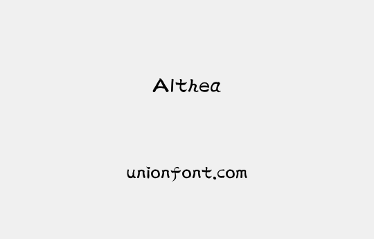 Althea | 优字网