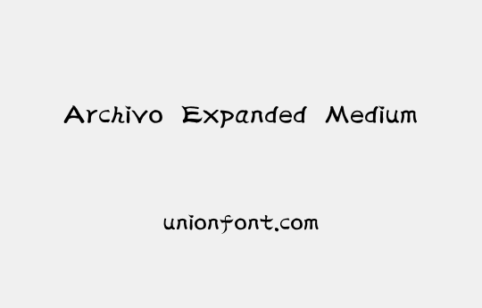 Archivo Expanded Medium | 优字网