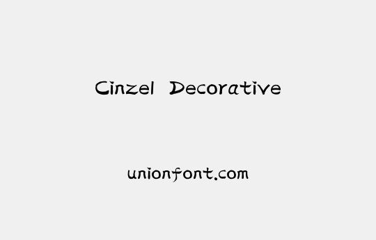 Cinzel Decorative | 优字网