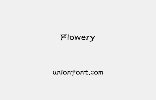 Flowery | 优字网