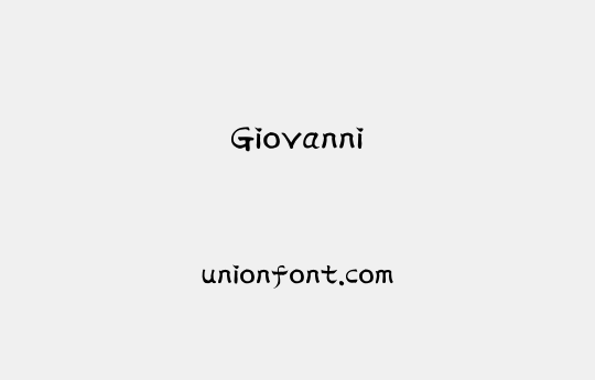 Giovanni | 优字网