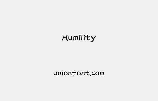 Humility | 优字网