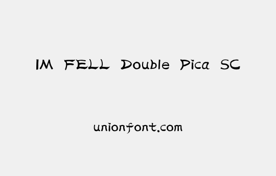 IM FELL Double Pica SC | 优字网
