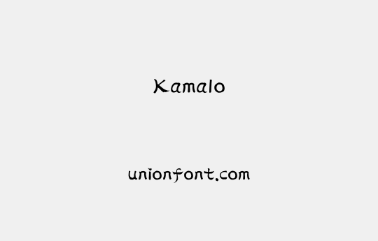 Kamalo | 优字网