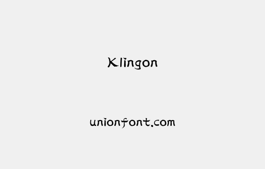 Klingon | 优字网