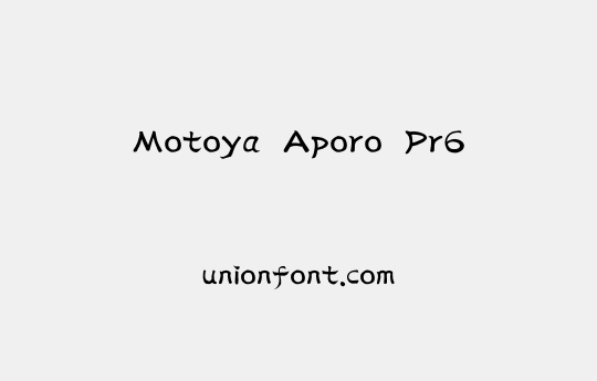 Motoya Aporo Pr6 | 优字网