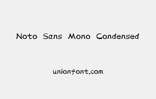 Noto Sans Mono Condensed | 优字网