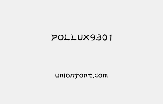 POLLUX9301 | 优字网