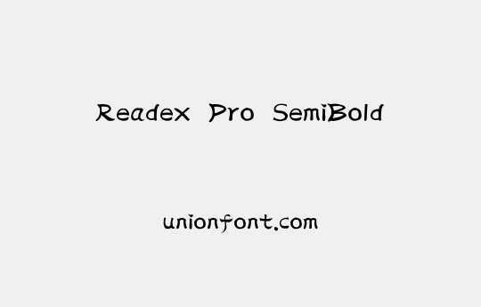 Readex Pro SemiBold | 优字网