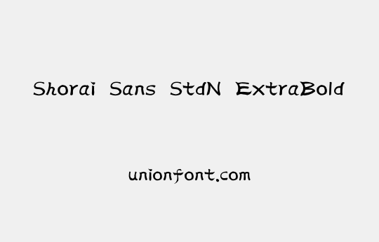 Shorai Sans StdN ExtraBold | 优字网