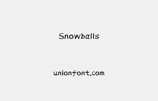 Snowballs | 优字网