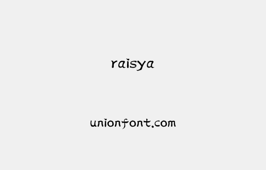 raisya | 优字网
